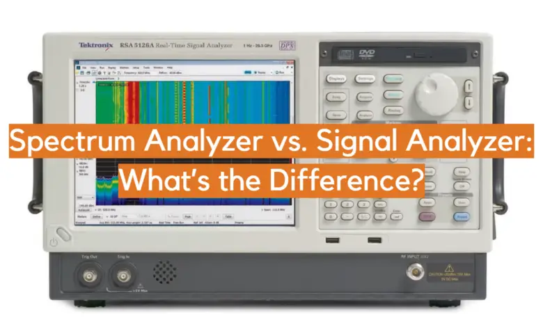 Spectrum Analyzer vs. Signal Analyzer: What’s the Difference ...